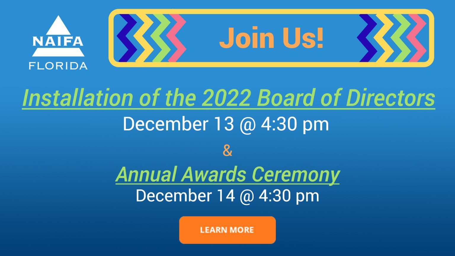 Installation of 2022 Board of Directors/Awards Ceremony – NAIFA-Florida